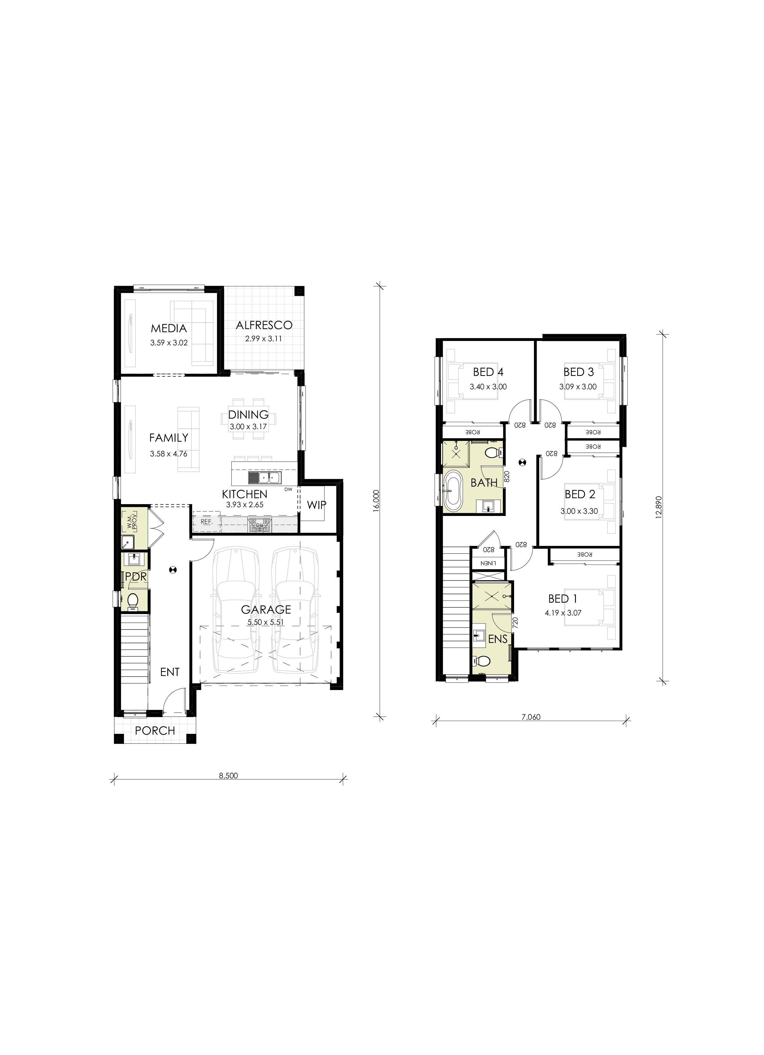 Double Storey 4 Bedroom House Design - Soho - King Homes NSW